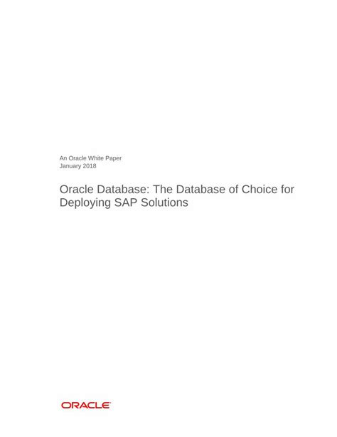 pdf oracle database the database of choice for deploying sap dokumen tips