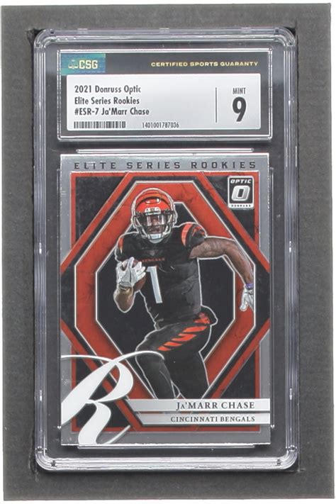 Ja Marr Chase 2021 Donruss Optic The Elite Series Rookies 7 RC CSG 9