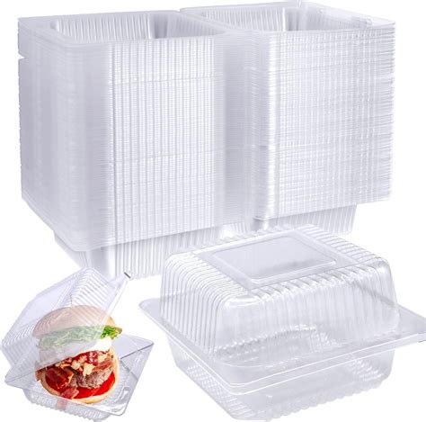 Amazon Recipientes De Pl Stico Transparente Con Bisagras Con