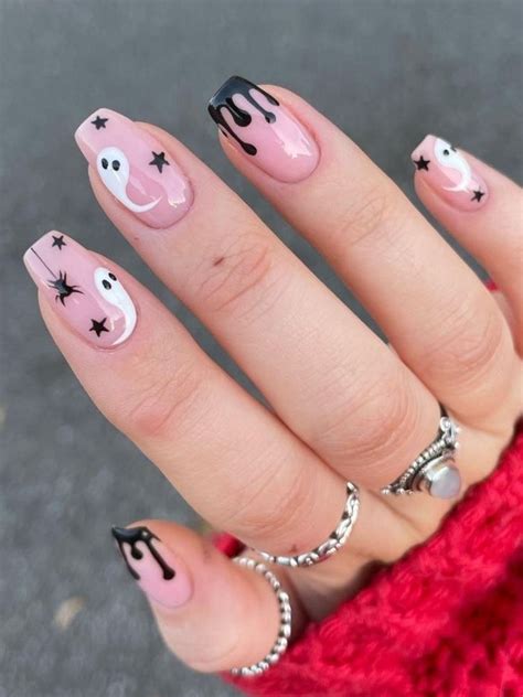 55 Spooky Cute Ghost Nails That Are Perfect For Halloween Gel Nails