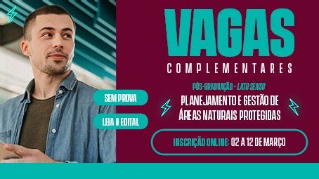 Divulgado o edital de vagas ociosas para o curso de pós graduação Lato