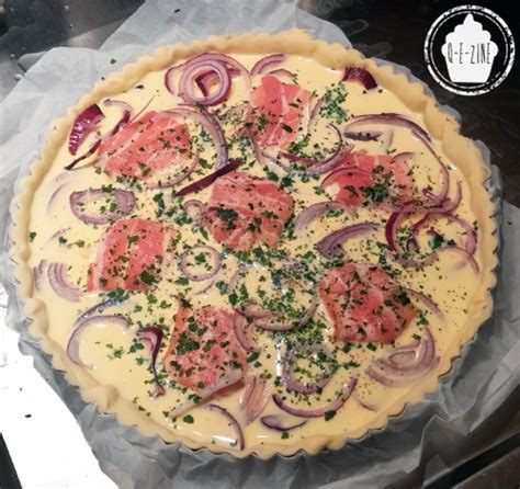Q e zine Tarte au chèvre et aux oignons rouges