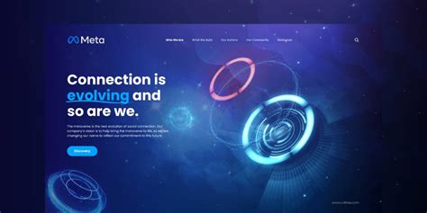 Figma Meta Metaverse Hero Section Animation Concept Ui Free
