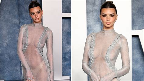 Emily Ratajkowski Shows Off Mostly Naked Body At Vanity Fair Oscars Party In Nsfw Pictures Fox