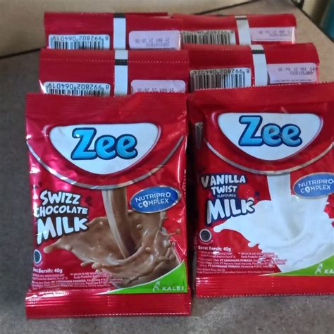 Jual SUSU ZEE SACHET RENCENG RASA COKLAT VANILLA 10 X 40GR Shopee