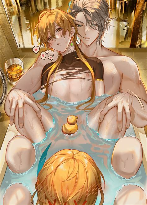 Aether Alhaitham And Kaveh Genshin Impact Drawn By Pnk Crow Danbooru