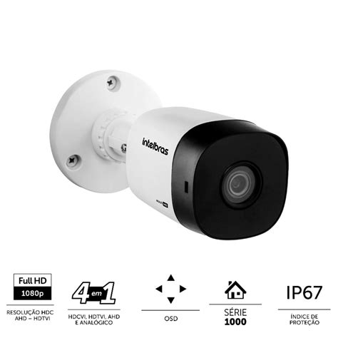 Kit 6 Câmeras Intelbras VHD 1230 B Full HD 1080p Bullet Visão Noturna