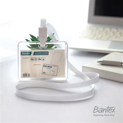 Jual Bantex Transparent Id Card Holder Lanyard Landscape Clear