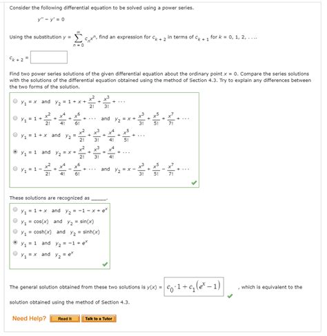 Solved Consider The Following Differential Equation To Be Chegg