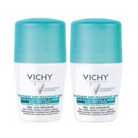 Vichy Déodorant traitement anti transpirant 48h anti traces blanches