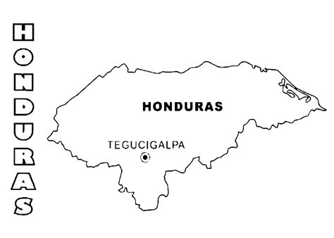 Dibujos De Mapa De Honduras Para Colorear Dibujos Online