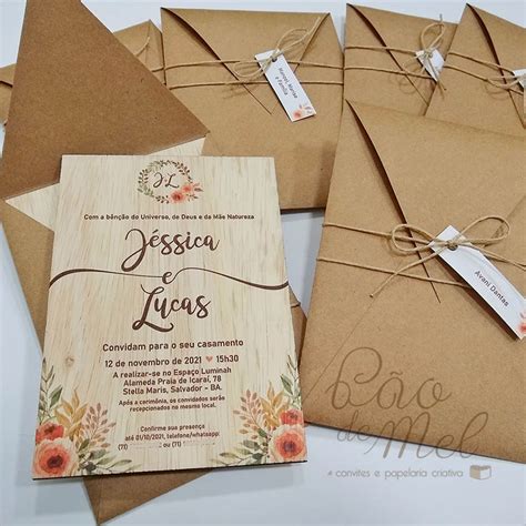 Encontre os mais lindos modelos CONVITE CASAMENTO na Convites Pão de