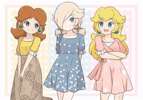 Princess Peach Rosalina And Princess Daisy Mario Drawn By Chocomiru