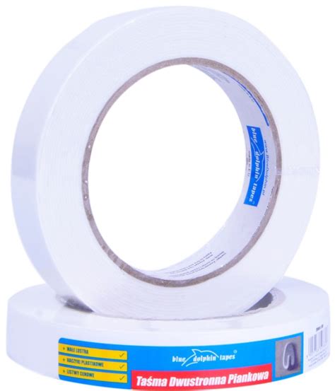TAŚMA DWUSTRONNA PIANKOWA 19mm x 5m BLUE DOLPHIN DFTW 03843 Cena