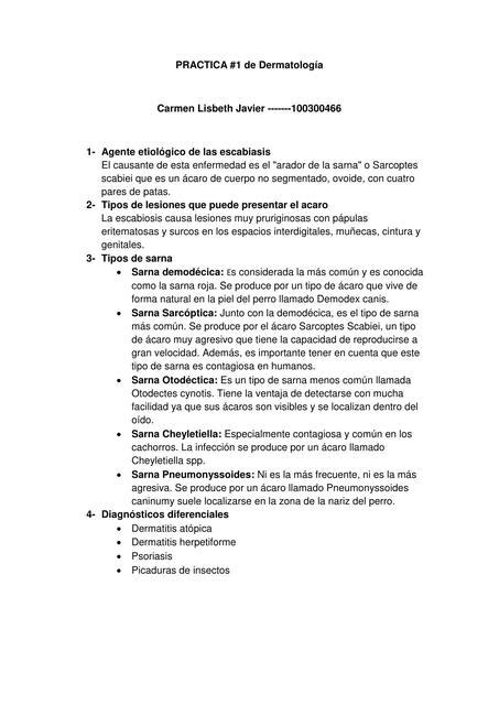 PRACTICA 1 de Dermatología carmen Javier uDocz