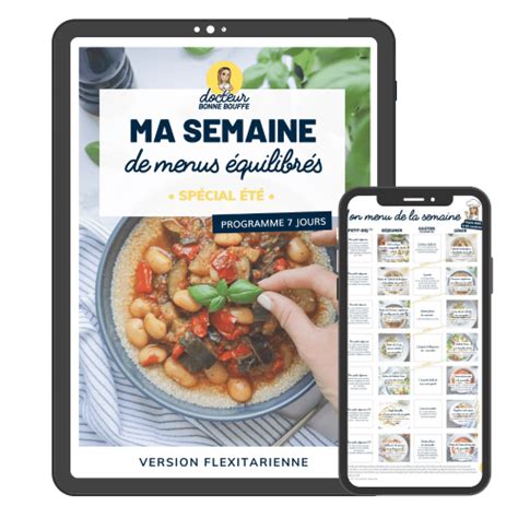 Mon Ebook Ma semaine de menus équilibrés spécial rentrée