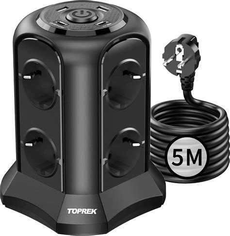5M Câble Tour multiprise parafoudre et surtension 4000W 16A KOOSLA