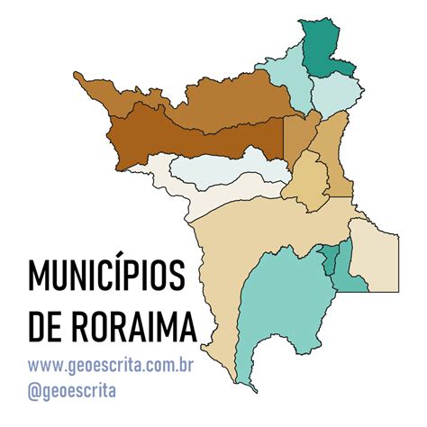 Mapa De Roraima Municípios LIBRAIN