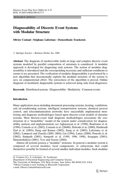 pdf diagnosability of discrete event systems with modular structure