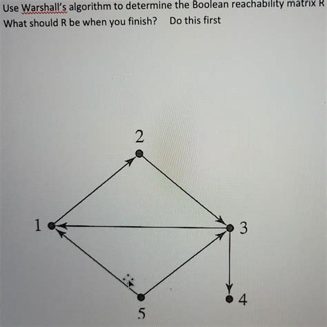 solved use warshall s algorithm to determine the boolean