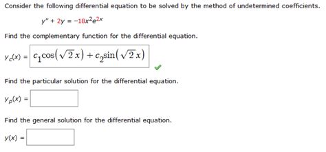 solved consider the following differential equation to be