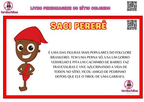 Livro para trabalhar os personagens do sítio Professora Carolina