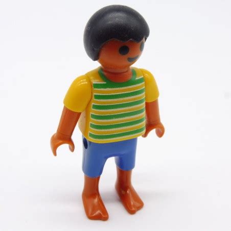 Playmobil Enfant Garçon Jaune Bleu Vert Pieds Nus Hispanique 4164