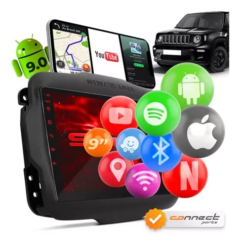 Central Multimídia Android Jeep Renegade 2018 2019 2020 Pcd