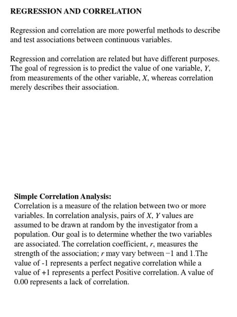 regression and correlation pdf correlation and dependence statistical analysis