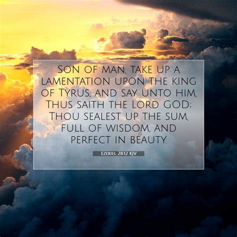 Ezekiel 28 12 KJV Bible Verse Images