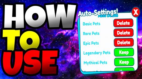 How To Use Auto Delete In Pet Simulator X Youtube