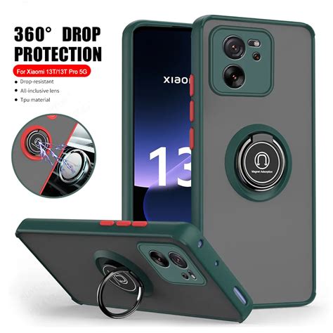 Funda Trasera De PC Dura Multifunci N Para Xiaomi 13 T Pro 5G Anillo De