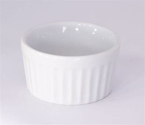 Mini Ramequim De Porcelana Branca Canelado Art Festas Santa Cruz