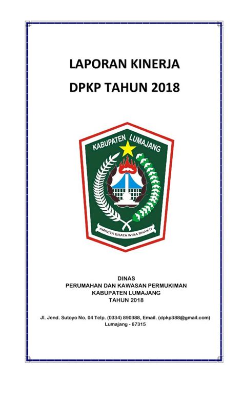 PDF LAPORAN KINERJA DPKP TAHUN 2018 Disusunlah Laporan Kinerja LKj