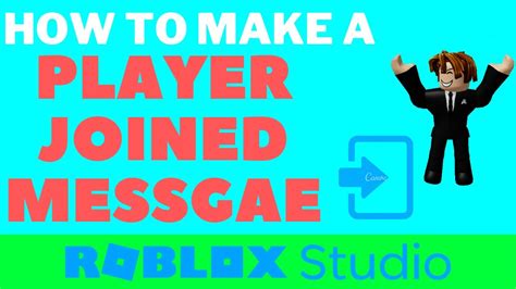 How To Make A Player Join The Game Message In Roblox Studio YouTube