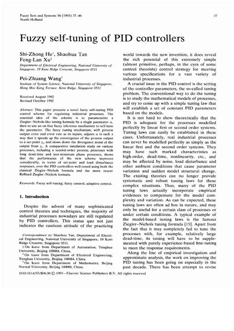pdf fuzzy self tuning of pid controllers pdfslide