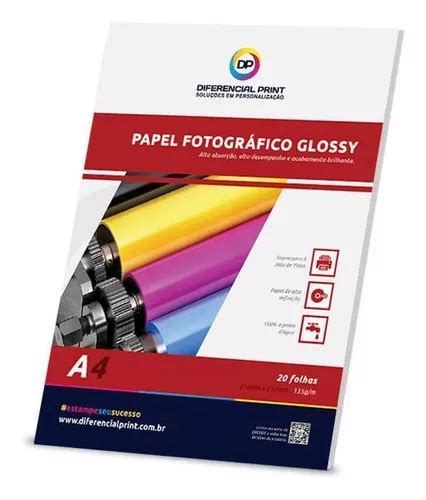 Papel Fotográfico Glossy A4 135g Frete grátis