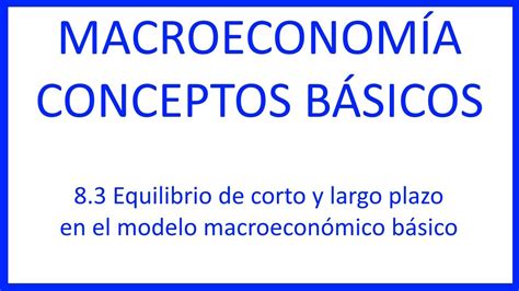 8 3 Equilibrio de corto y largo plazo en el modelo macroeconómico