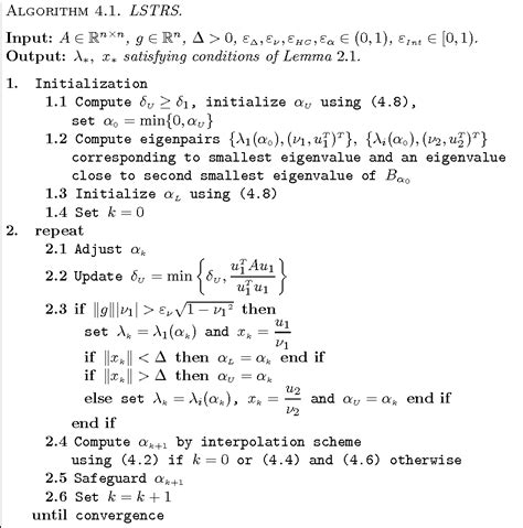 figure 1 from a new matrix free algorithm for the large scale trust region subproblem semantic