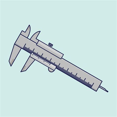 Vernier Caliper Icon Illustration Isolated Vernier Caliper Icon On