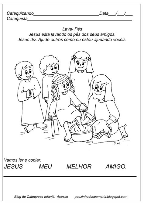 Pãozinho do Céu Lava Pés Encontro de Catequese