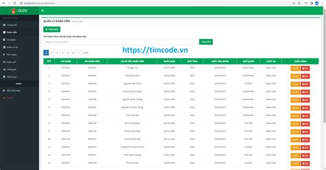 code website quản lý đoàn viên bằng php codeigniter