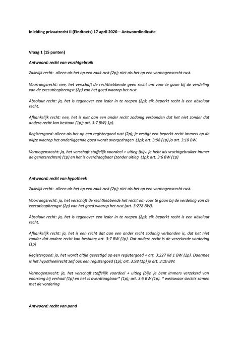 Antwoorden Eindtoets Inleiding II 2020 Drie Varianten Inleiding