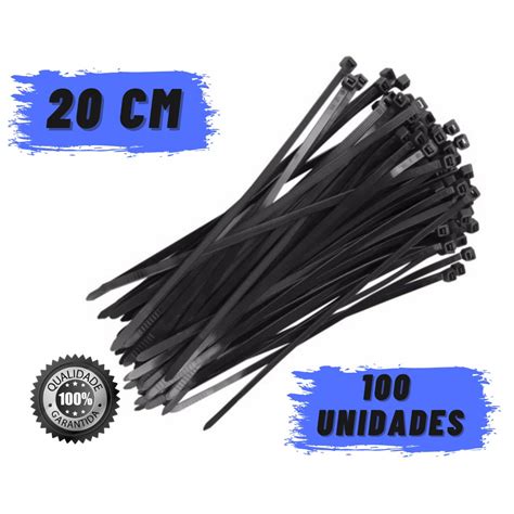 Abraçadeira de Nylon 3 6 x 200mm Enforca Gato 20cm 100 Peças Cinta