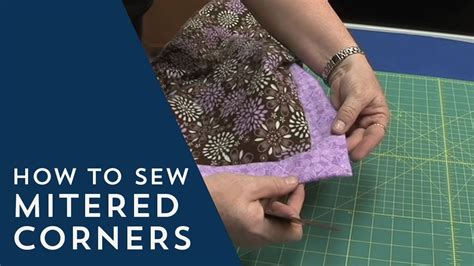 How To Sew Mitered Corners YouTube Sewing Mitered Corners How To