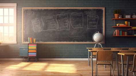 Fond Salle De Classe Avec Tableau Et Bureau En Rendu 3d Fond Salle De