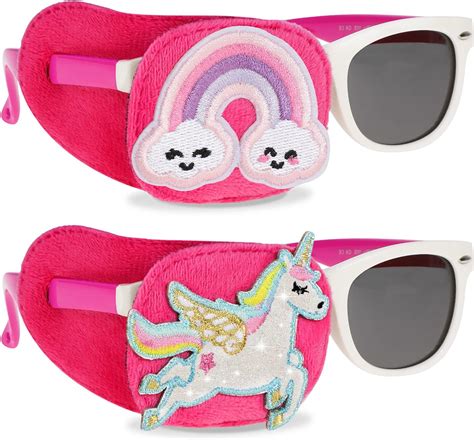 Hifot Amblyopie Augenklappen Kinder 2 Stück Einhorn Amblyopia Kinder