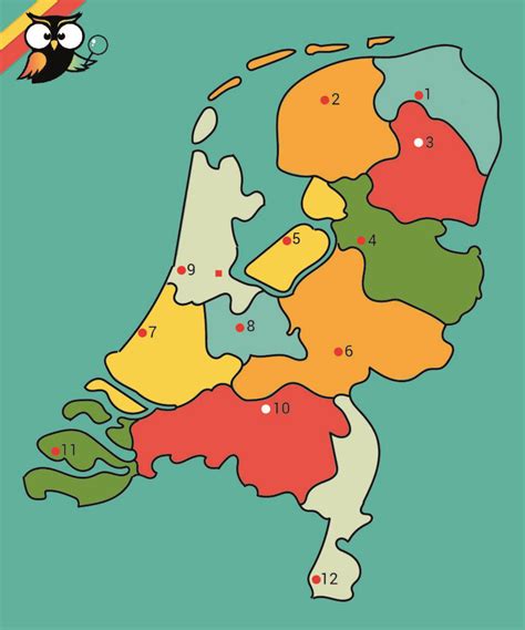 Topografie Nederland Provincies En Hoofdsteden