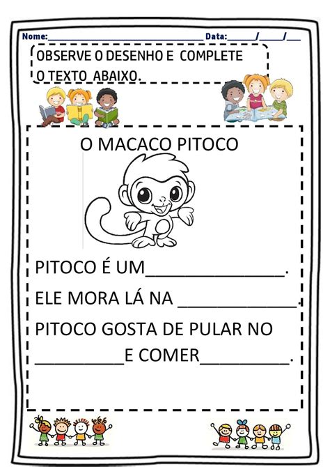 Atividade De Texto Para Completar Image To U