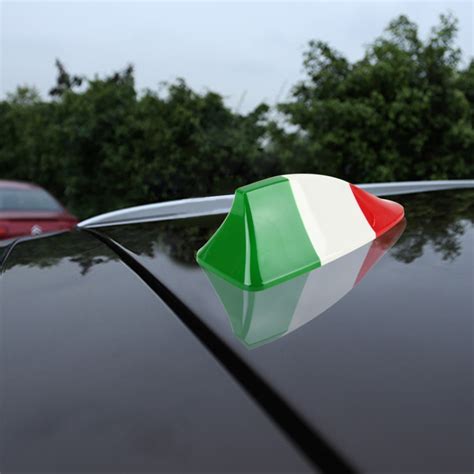 Universal Flag Pattern Car Antenna Aerial Shark Fin Radio Signal Auto